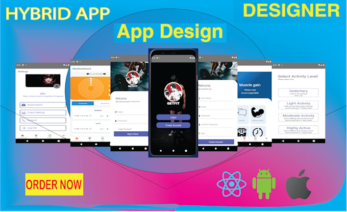 Create mobile app design in figma or mobile app ui design by Usama1225 ...