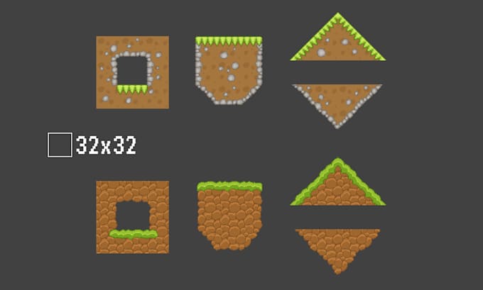 Create pixel art tilesets and props for your 2d game by Devemerson | Fiverr