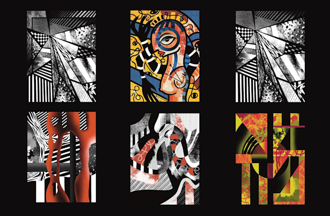 Create unique abstract shapes design professionally by Amaliaarsene ...