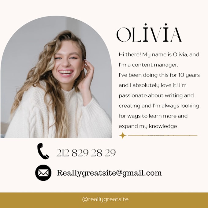 Prepare an instagram post to introduce you by Mustafaylmaz585 | Fiverr