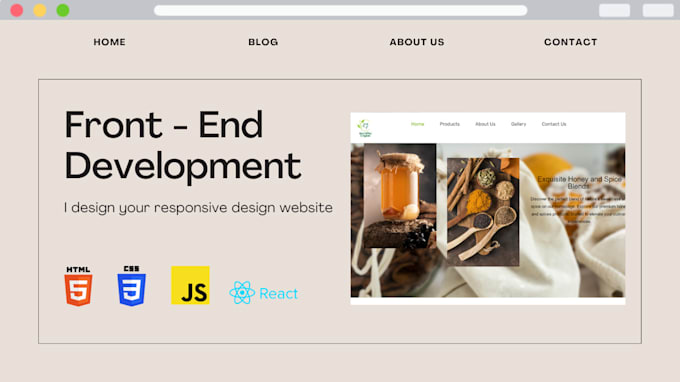 Be your expert front end developer using html, css, javascript or react js by Anushka_248 | Fiverr