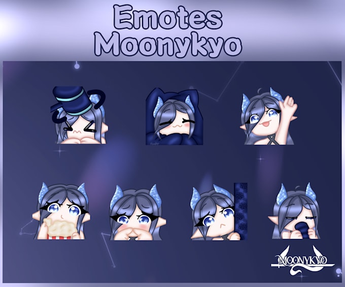 Do something i am really good at emotes twitch by Moonykyo | Fiverr