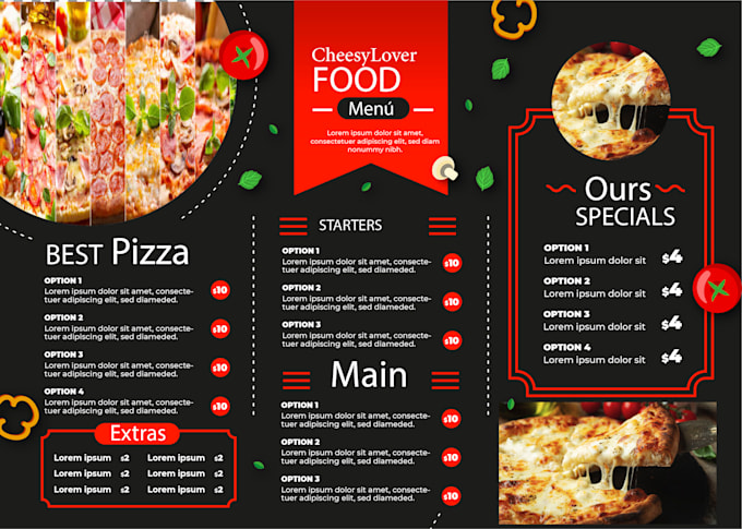 Design creative modern restaurant menu by Hiraiqbal88 | Fiverr
