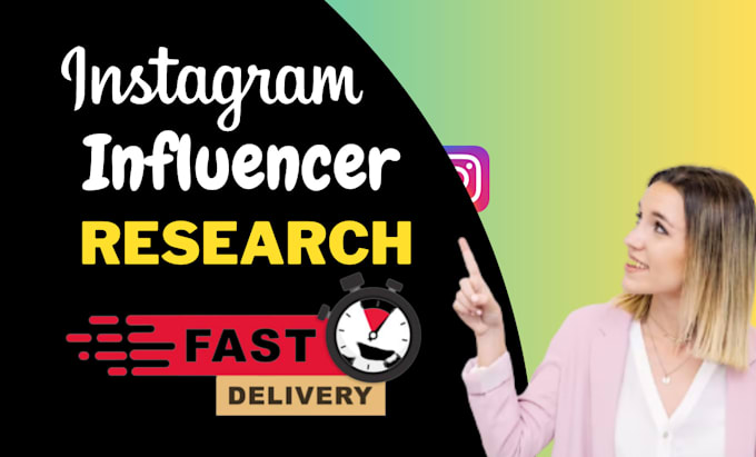 Do instagram influencer research by Syedainfluncer | Fiverr