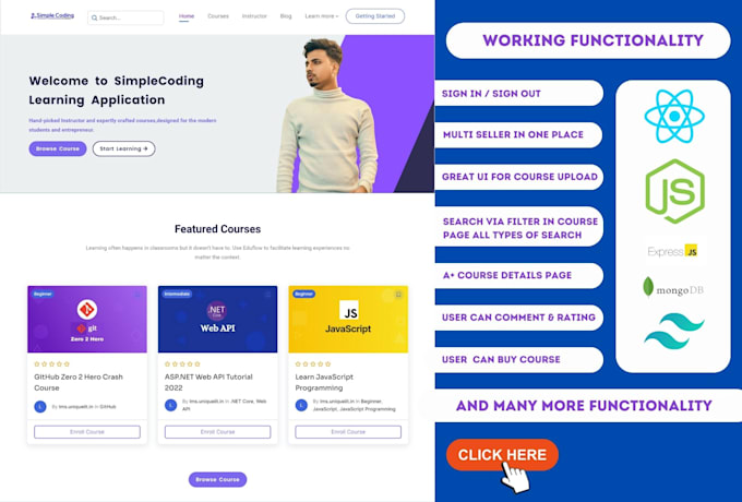 Develop custom mern learning management system by Musharaf_dev | Fiverr