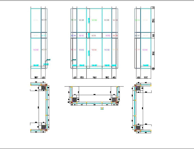 Aluminum facade drawings, door, window details shop drawings by ...