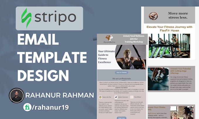 Design highly efficient stripo email template for fitness center and sport brand by Rahanur19 ...