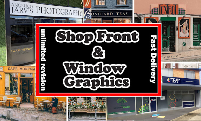 Do shop front signage design, window graphics, 3d letter billboard by ...