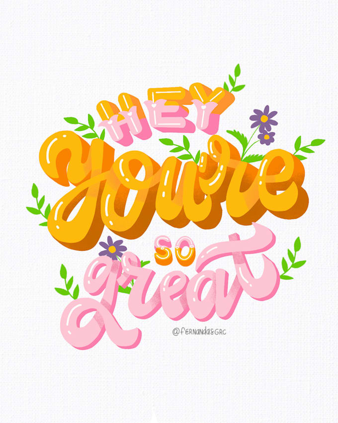 Make a hand lettering design with your words by Fernandasgrc | Fiverr