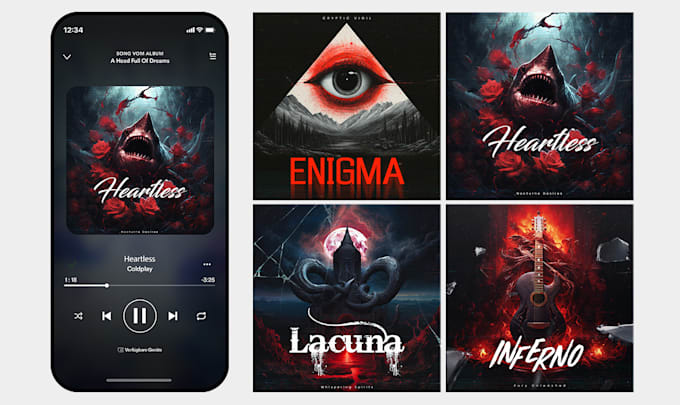 Design unique metal album cover art creative album artwork design ...