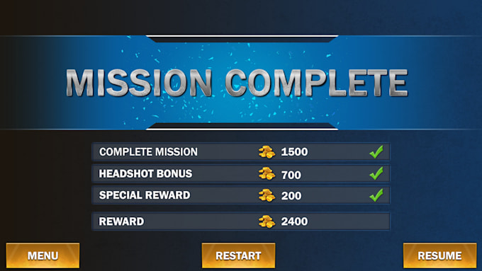 Design creative game ui design extreme shooting game by Talhabinazeem00 ...