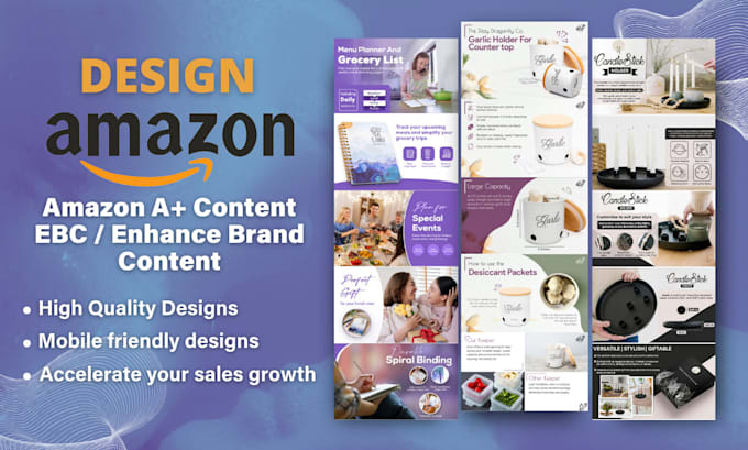 Design amazon enhanced brand content, ebc, a plus content and listing ...