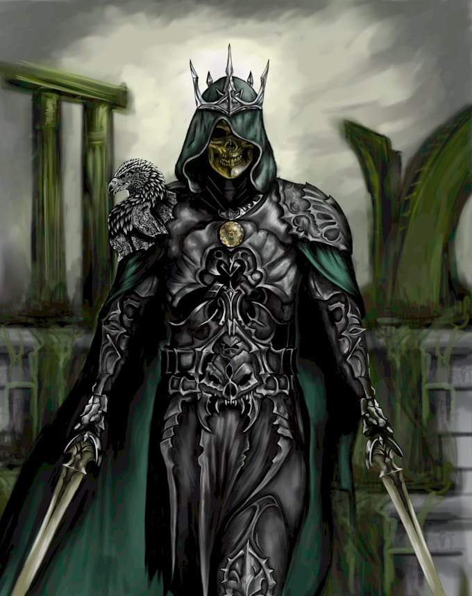 Create detailed character design, scary villains, concept art and more ...