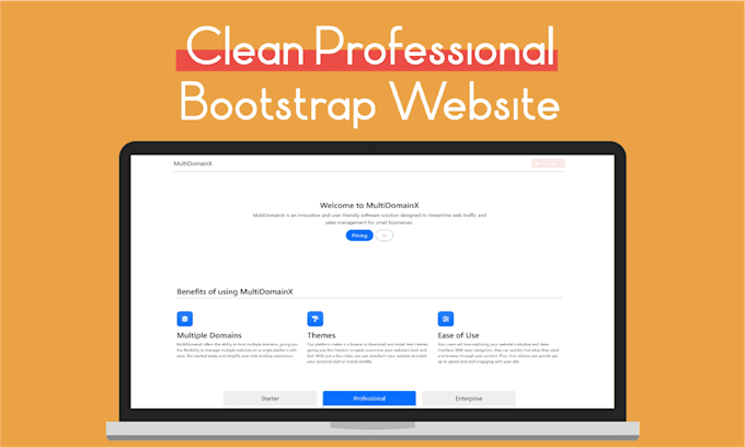 Build a clean and simple professional bootstrap website by Ryvor_ | Fiverr