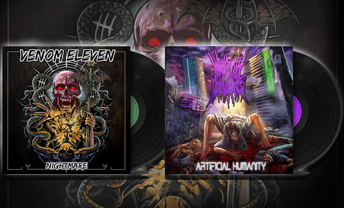 Draw badass metal and rock album cover by Cahyow31 | Fiverr