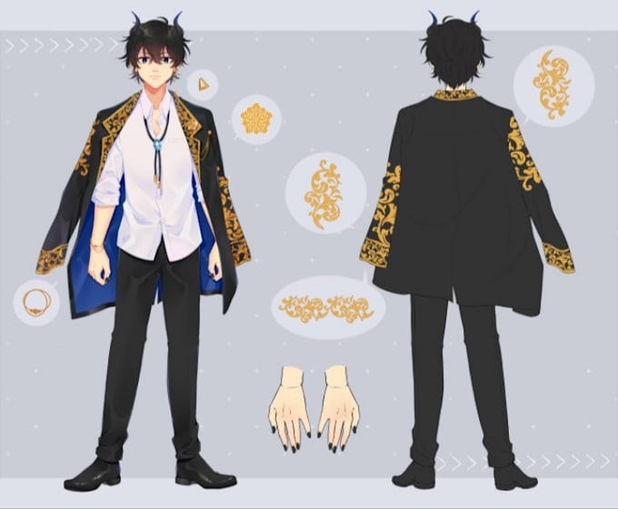 Draw original character reference sheet in my style by Maruart441 | Fiverr