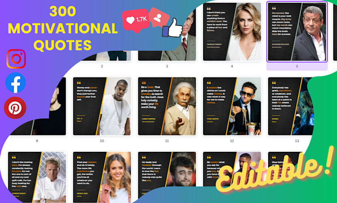 Provide 300 editable motivational posts by Rubenfarrugia | Fiverr