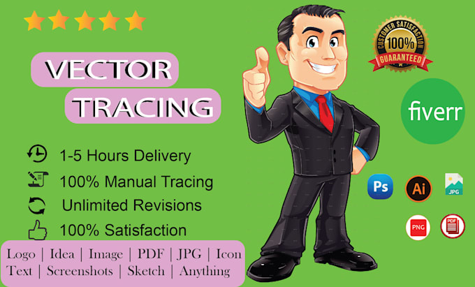 Do vector tracing, trace, convert logo to vector by Areesha_design | Fiverr