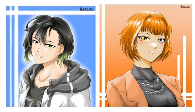 Draw anime character illustration in my style by Yopi_mahendra | Fiverr