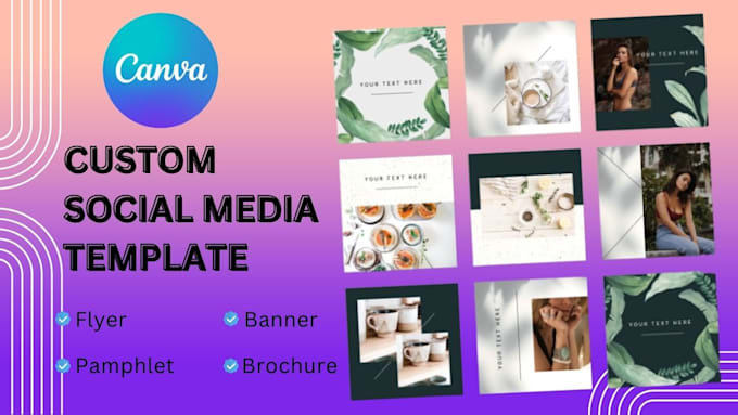 Design social media posts, editable template and create any design ...