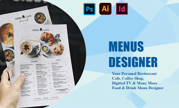 Design restaurant menus, flyers and digital tv menus by Ayeshay0 | Fiverr