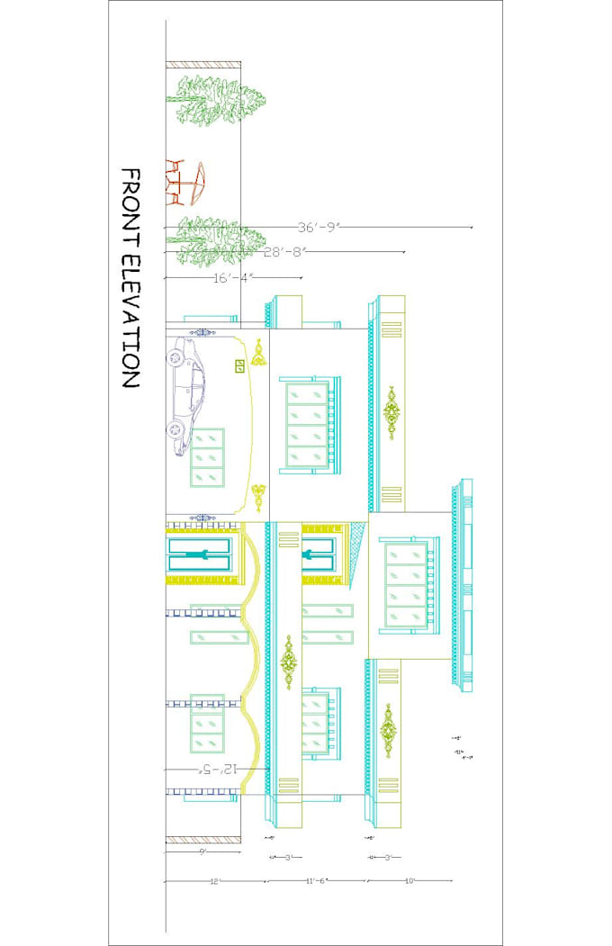 Draw 2 d floor plan site plan section plan and elevation drawing in autocad by Taimourzafar12 ...