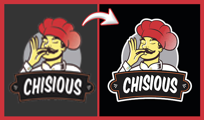 Design redesign redraw recreate vectorize your logo creatively by ...