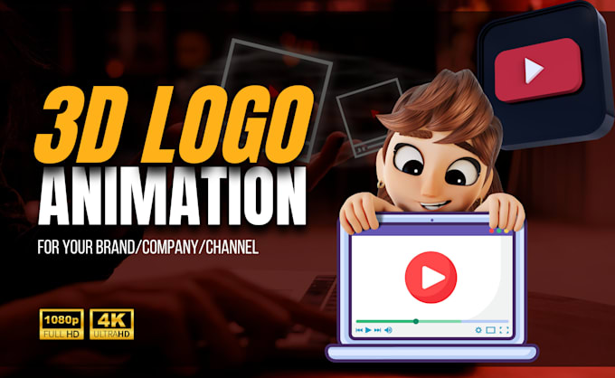 Create a custom dynamic 3d logo animation intro by Tawchow | Fiverr
