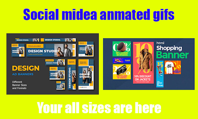 Do animated gif banners, gif ads, image gif by Lamtance | Fiverr