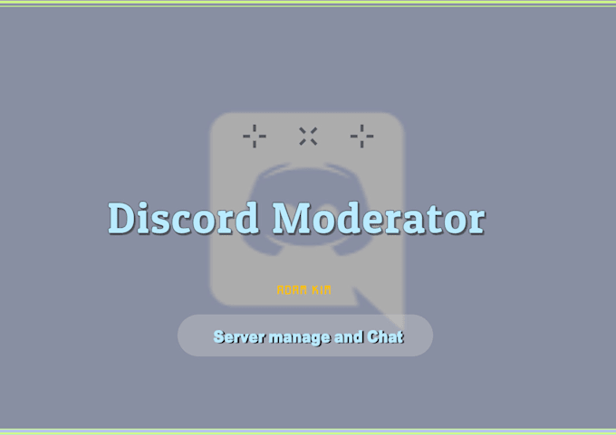 Be your discord moderator by Adam_kim_ | Fiverr