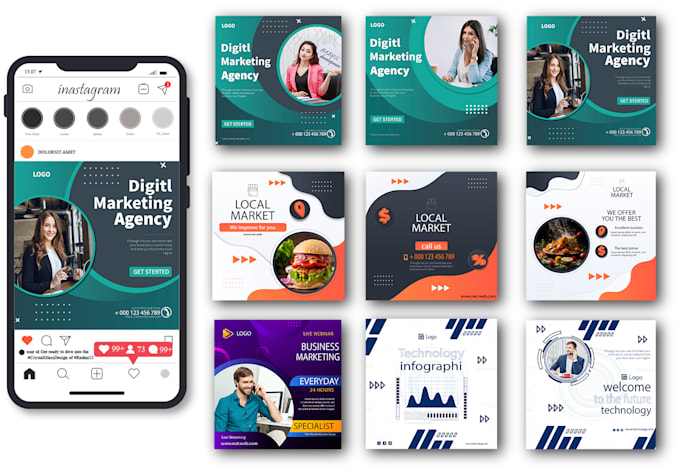 Create attractive social media posts and banner design by ...