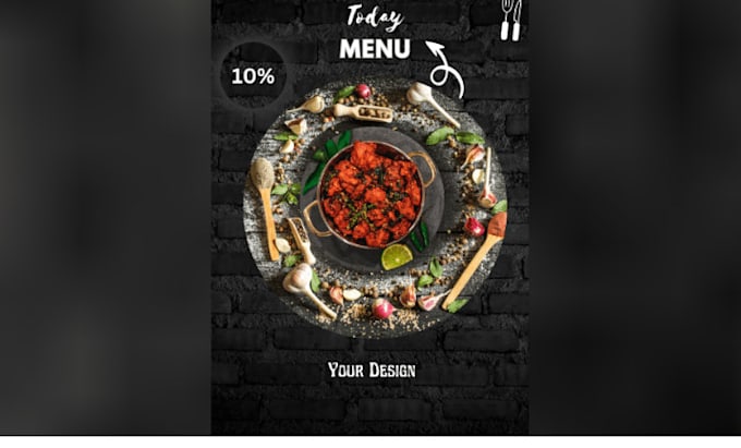 Create unique food posters ,flyers ,and menu by Fizza_designe | Fiverr