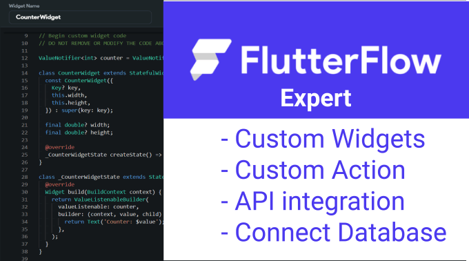 Help You With Flutterflow Custom Widget Action Or Api By Timothynjeru Fiverr