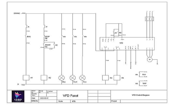 Draw electrical single line power control cad drawing by Anuradha088 ...