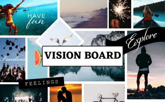 Creatively design vision board poster mood board planner by Alex ...