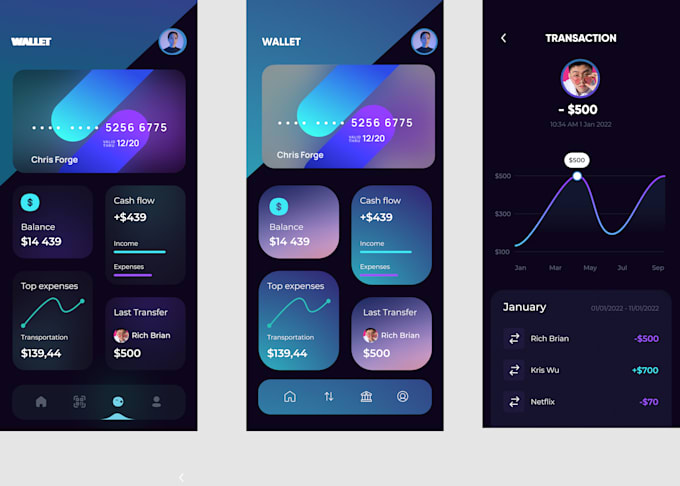 Ui ux design mobile app web interface and figma expert by Selenacardona | Fiverr