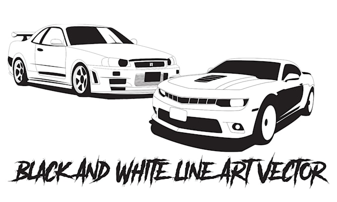 Draw professional line art vector from your car by Dulananjana99 | Fiverr