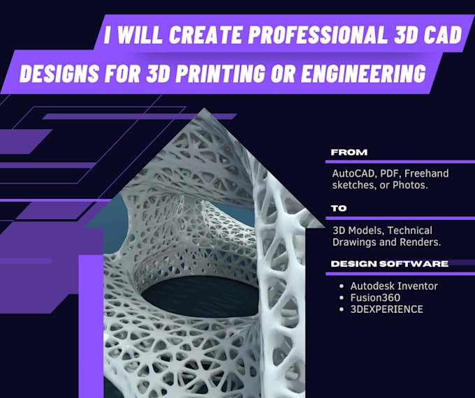 Créer des conceptions cao 3d pour la fabrication ou l'ingénierie