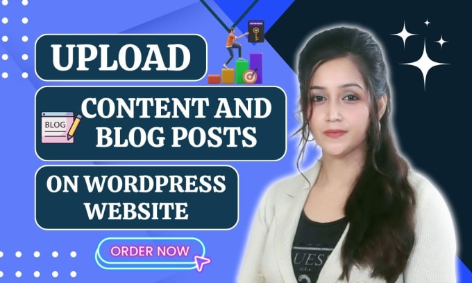 Upload content and blog posts as wordpress virtual assistant by Nargisakterdm | Fiverr
