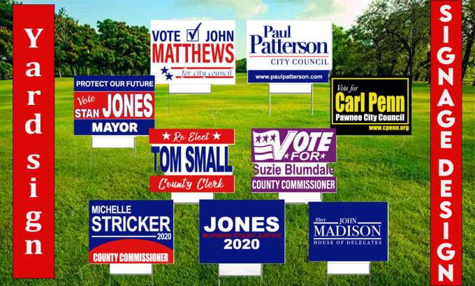 Design yard sign, lawn sign, bandit sign, signage and real estate sign ...
