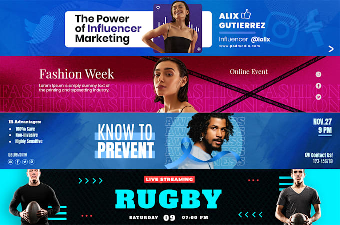 Create an amazing youtube banner by Mustafaseker46 | Fiverr