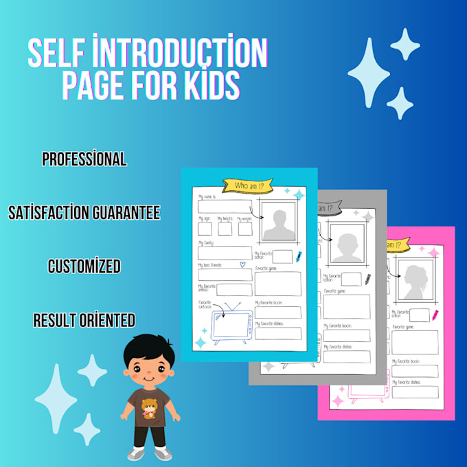 Make a self introduction page by Brkcnkc | Fiverr
