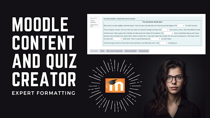 Create moodle quiz questions by Angel_clancy | Fiverr