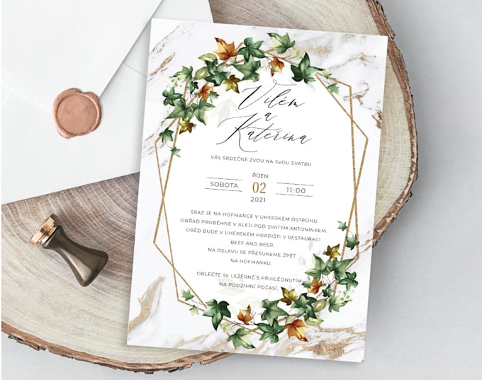 Design the most beautiful wedding invitation by Hashem_elattar | Fiverr