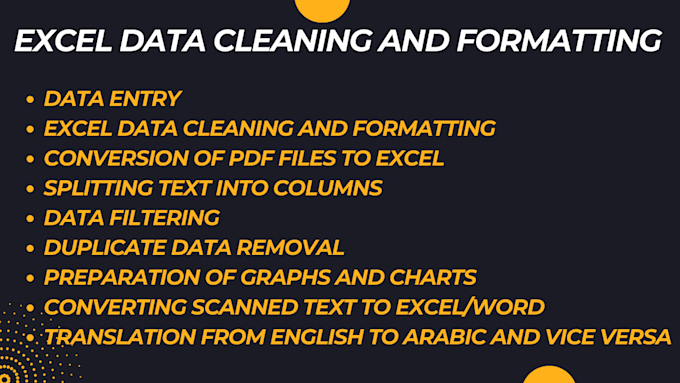 Clean and format excel data by Abdulla_analyst | Fiverr