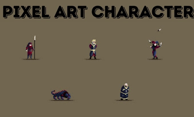 Create 8 bit or 16 bit pixel art, sprite, retro art, pixel art ...