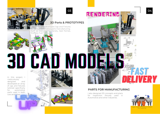 Do 3d cad design, 2d drawings, product design, manufacturing drawings by Hannan_fiverr | Fiverr