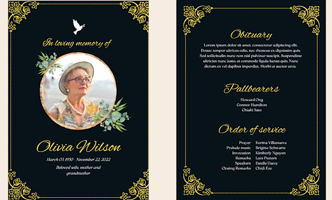 Do nice funeral flyer, obituary, event and program in 2 hrs by ...