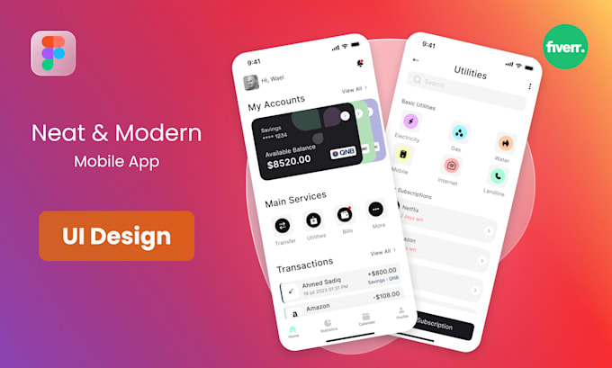 Design a creative figma mobile app ui ux for ios and android by ...