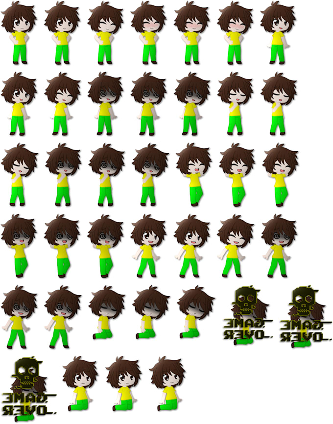 Make a gacha club spritesheet for friday night funkin by Heyamarvin ...